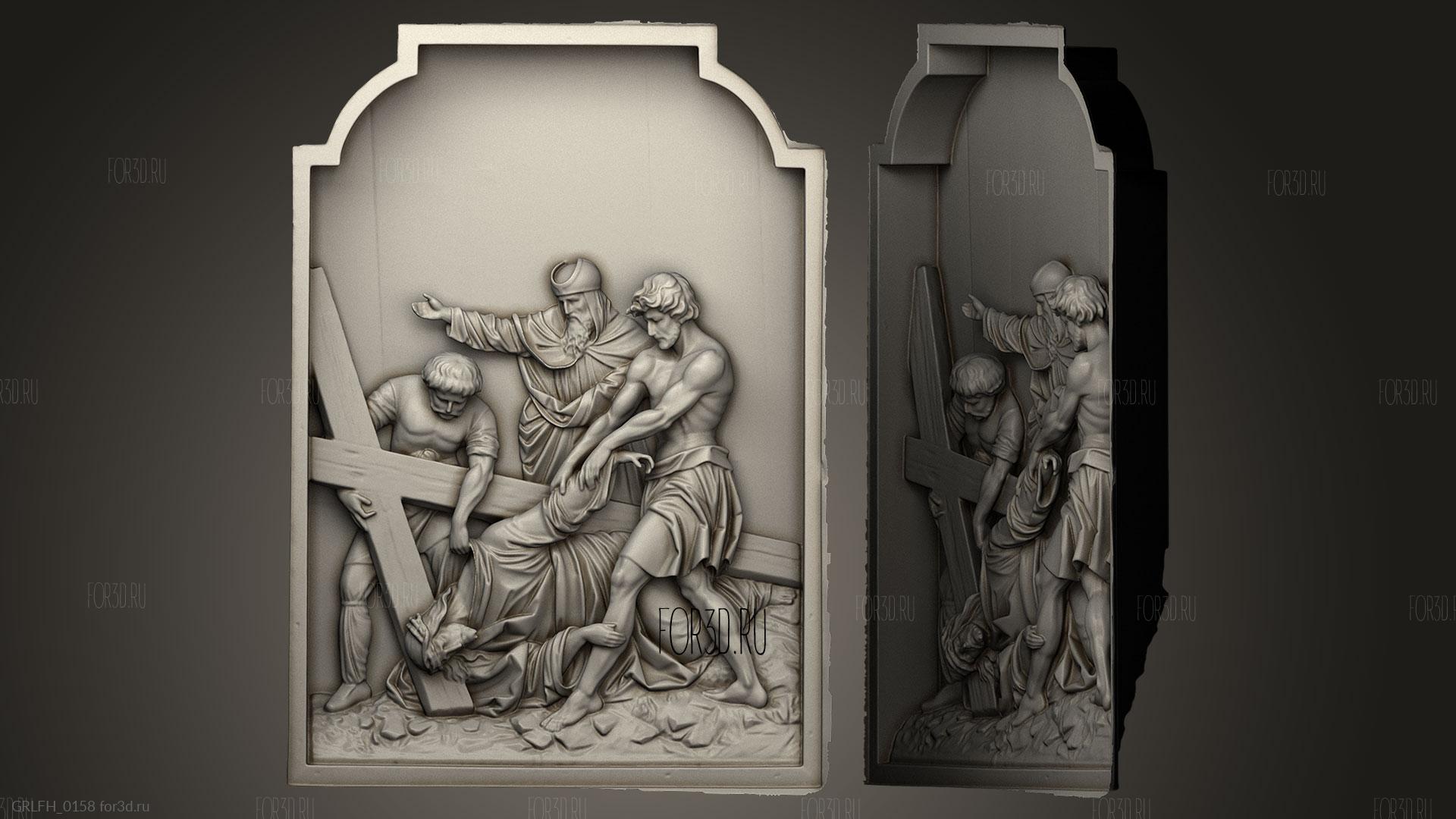 Stations of the Cross IX | 3d stl model for CNC